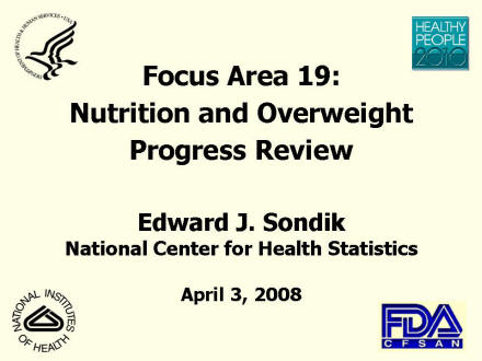 Healthy People - HP2010 - Focus Area 19 - Round 2 - Presentation